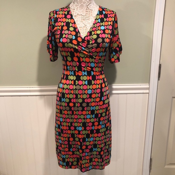 Nikki Poulos | Dresses | Nikki Poulos Pop Art Wrap Dress Flutter ...